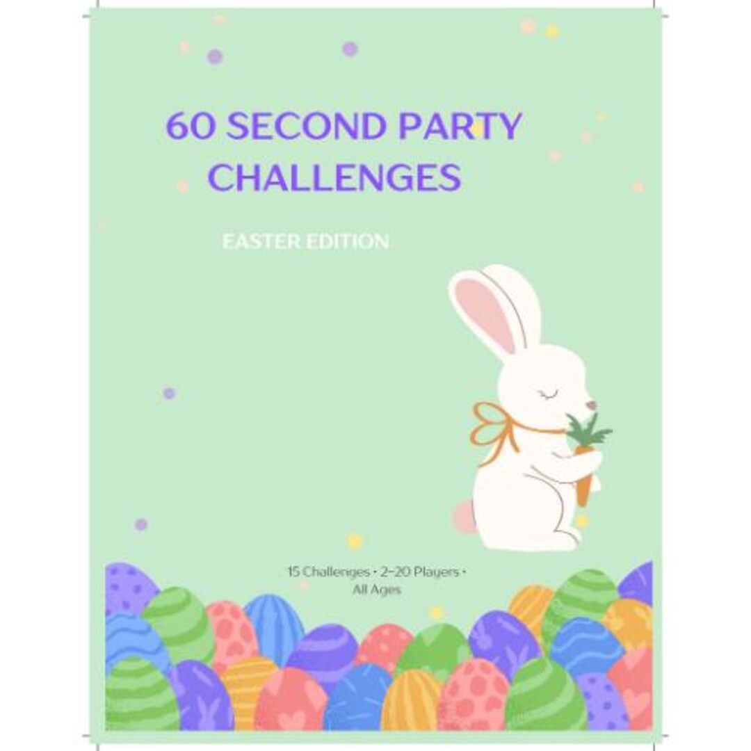 Easter Minute to Win It Games Printable | Easter Party Games for Kids ...