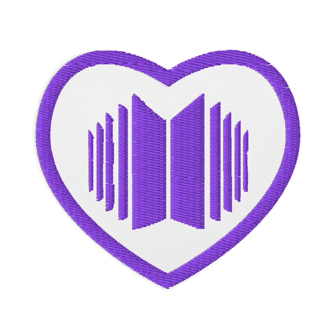 BTS Inspired Purple Embroidered Patch | K-pop Fan Made Iron on Patch - Etsy