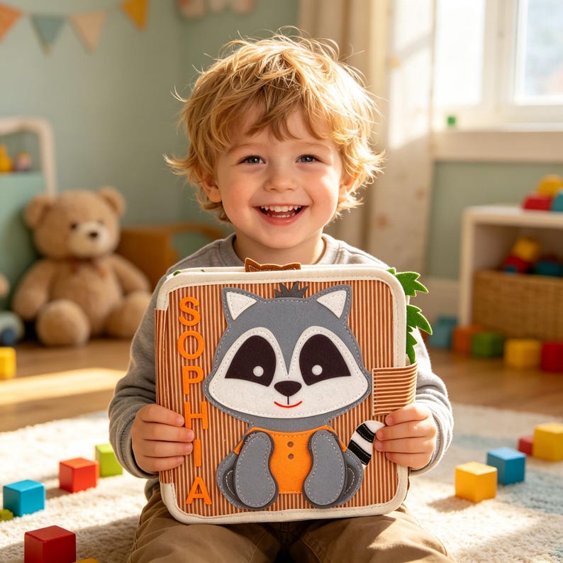 Personalized Quiet Book for Toddlers, Handmade Felt Busy Book 1st ...