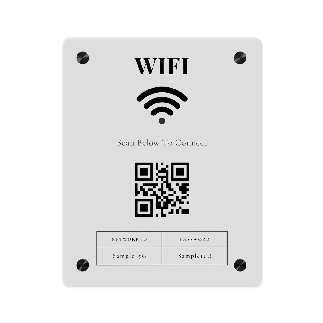 Wifi QR Code Acrylic Wall Art Panels | Network Info Sign - Etsy
