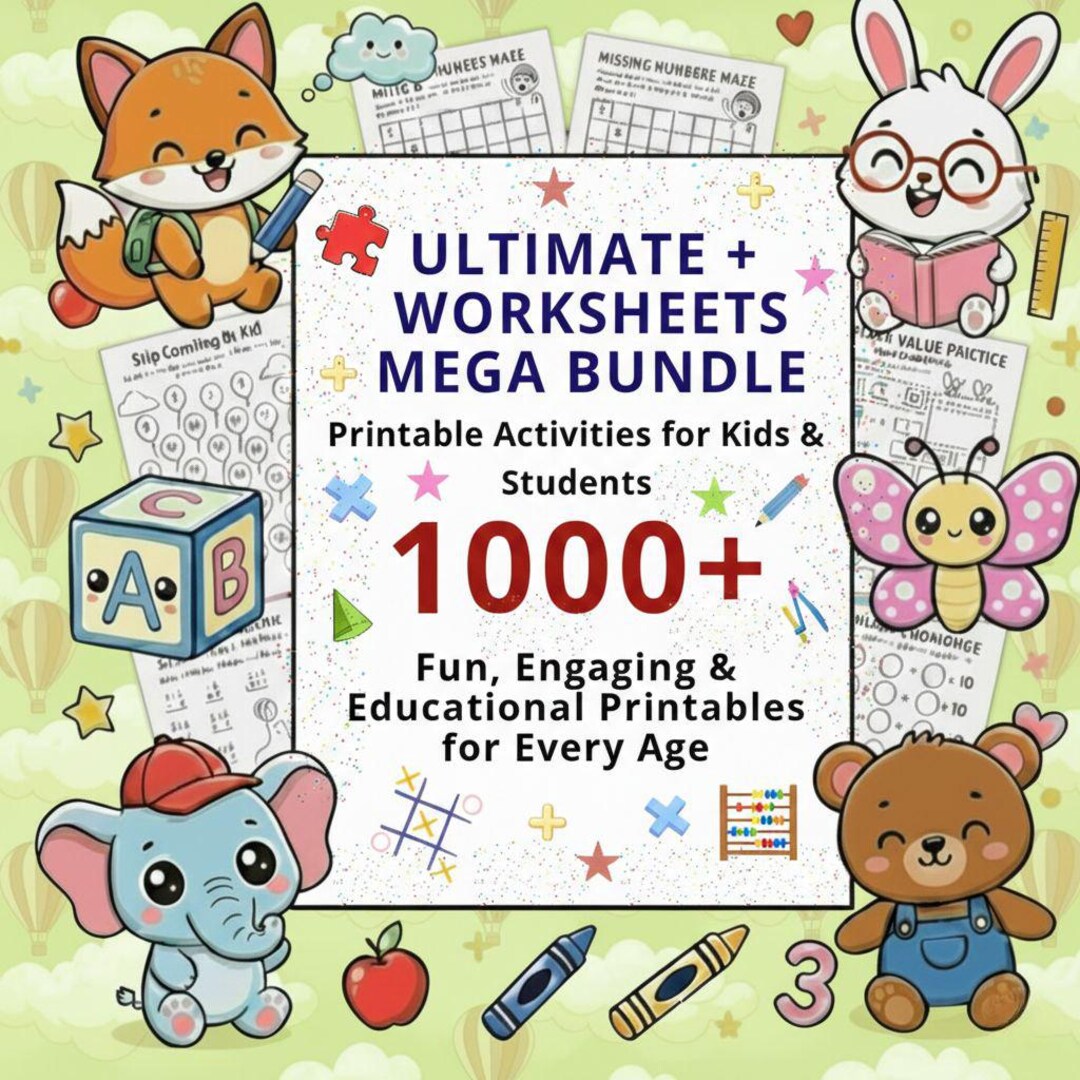 Kindergarten First Grade Learning Workbook | 1,000+ Math & Reading ...