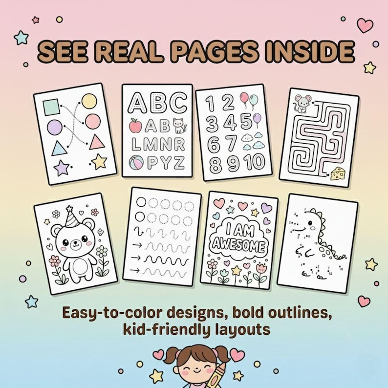 33,500+ Kids Educational Printables Bundle | Worksheets, Learning ...