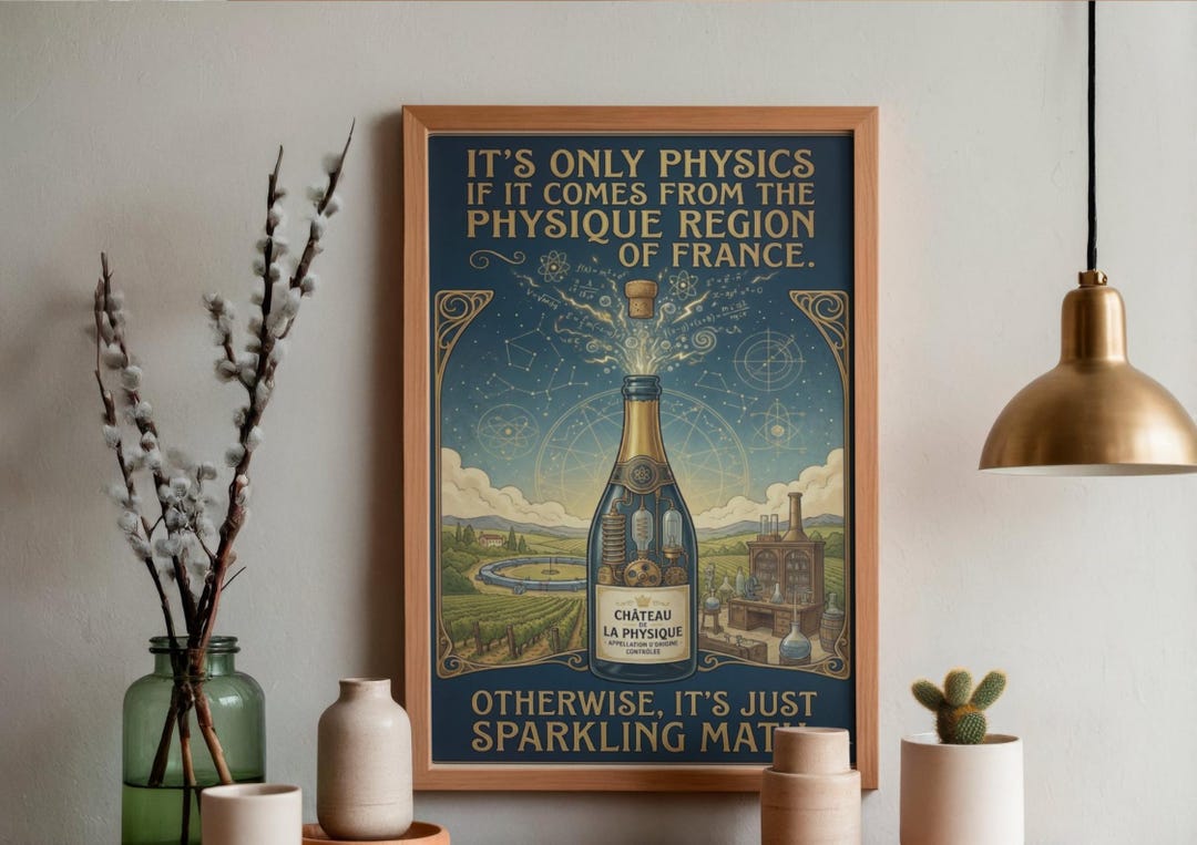 Humorous Physics Poster "sparkling Math" - Science & STEM Wall Decor ...