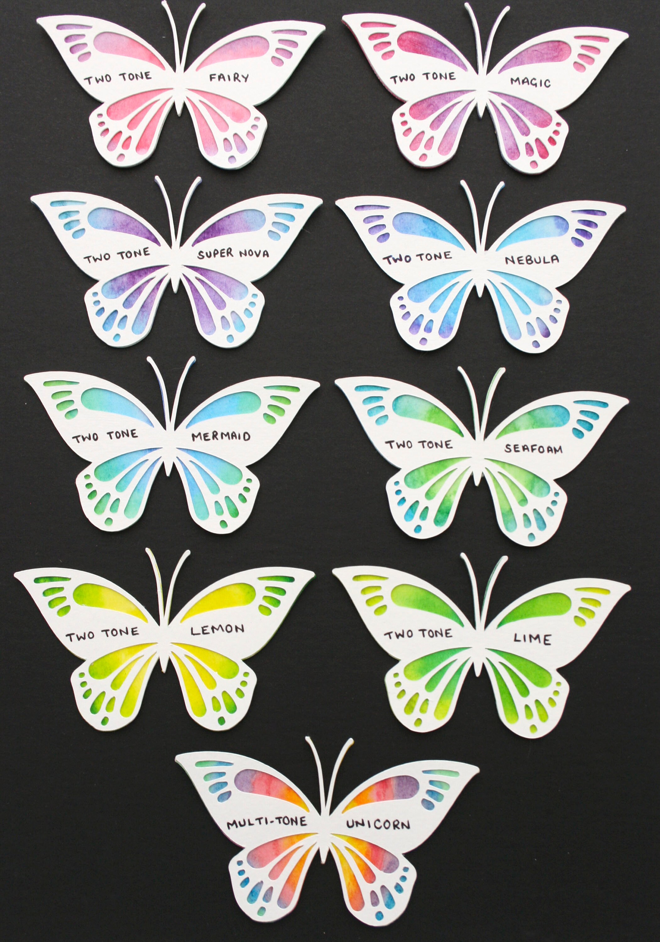 Butterfly Place Card 10 pcs Design 4 Glass Edger | Etsy