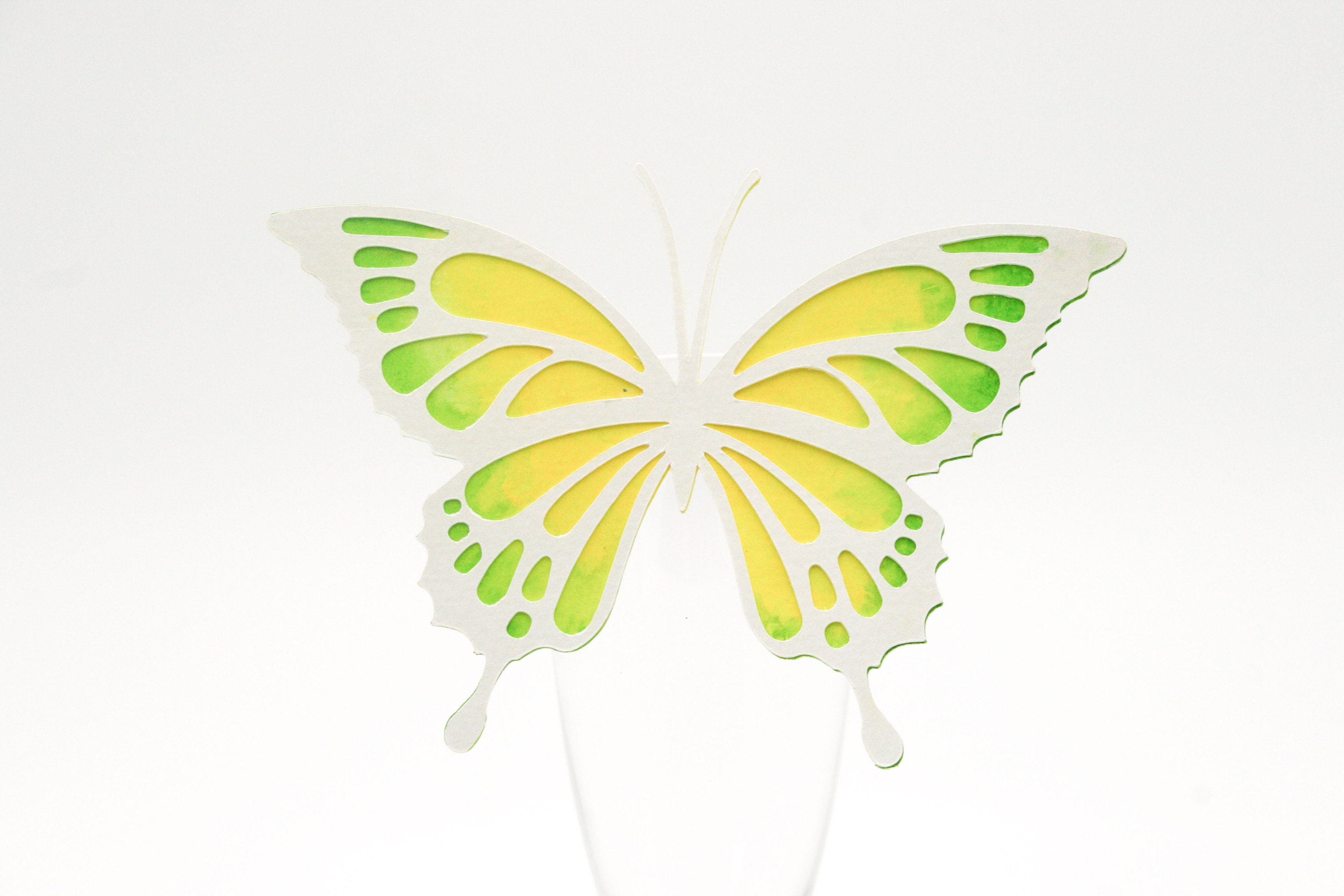 Butterfly Place Card 10 pcs Design 4 Glass Edger Handmade Wedding Event ...