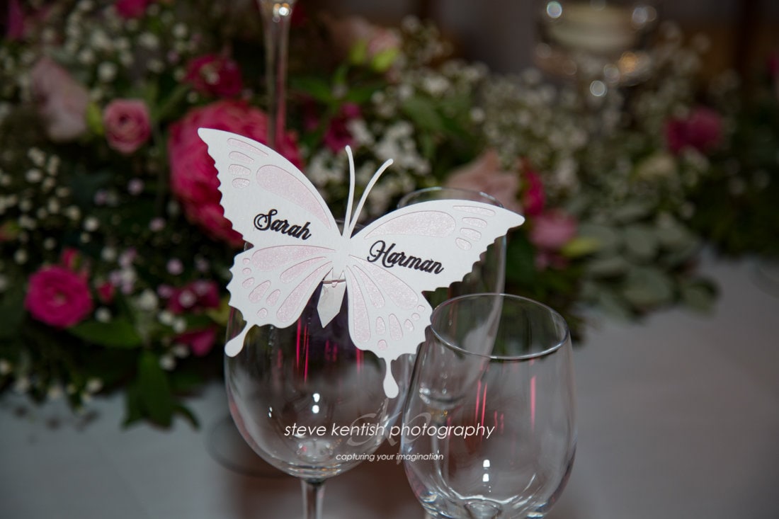 Butterfly Place Card 10 pcs Design 4 Glass Edger Handmade Wedding Event ...