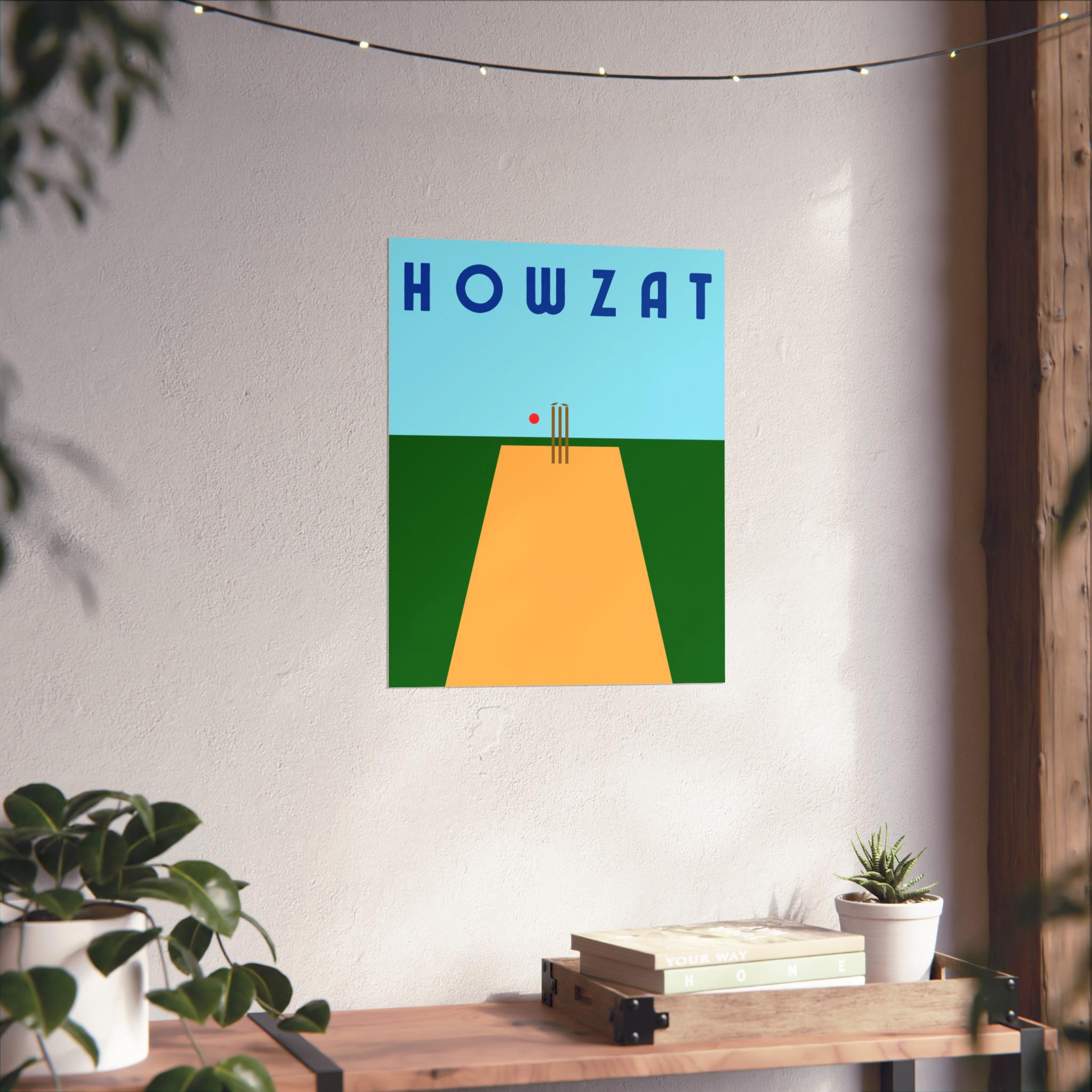 Howzat Cricket Pitch Poster | Fine Art Print - Etsy