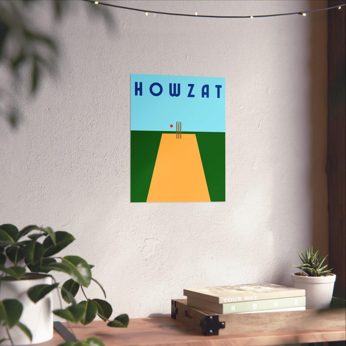 Howzat Cricket Pitch Poster | Fine Art Print - Etsy