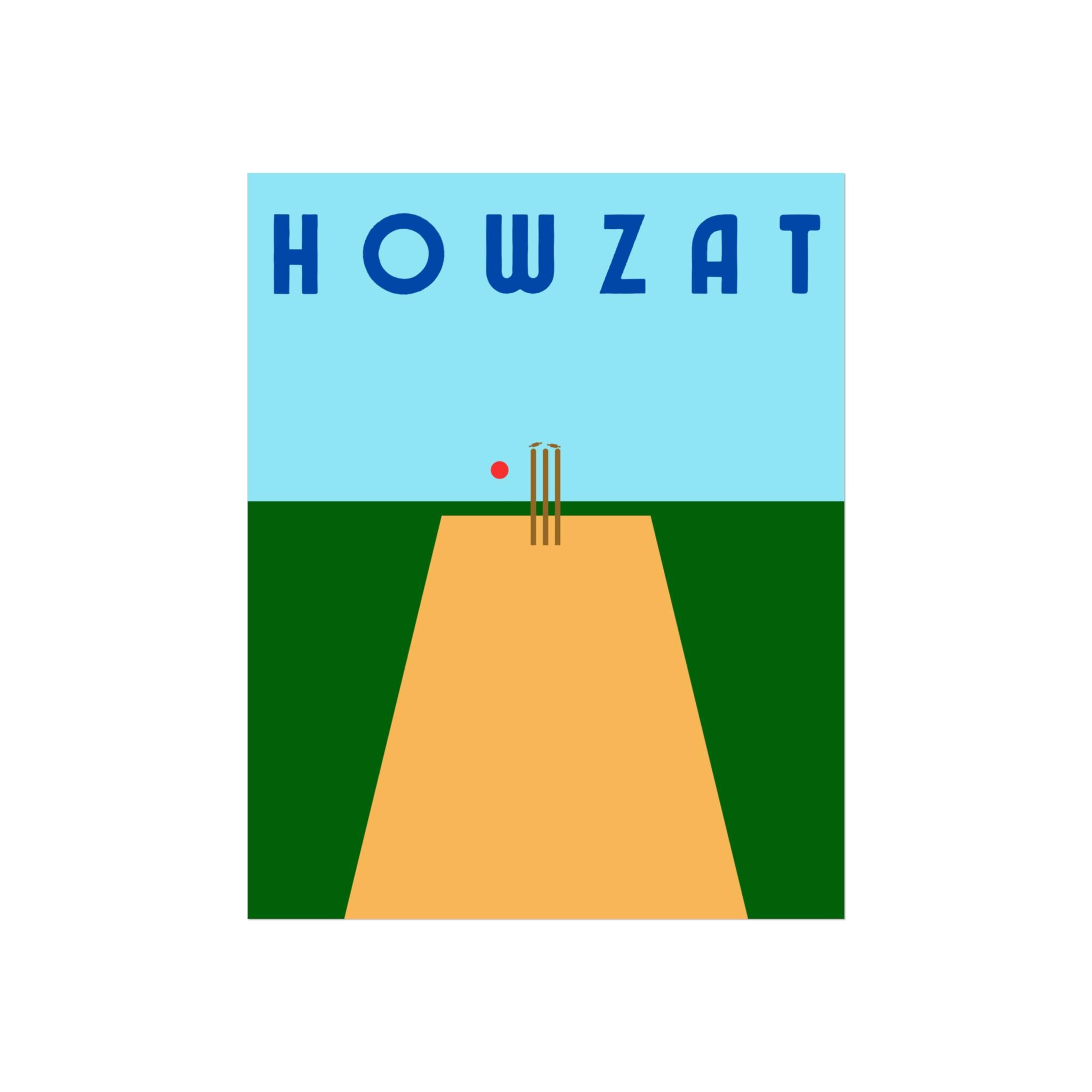 Howzat Cricket Pitch Poster | Fine Art Print - Etsy