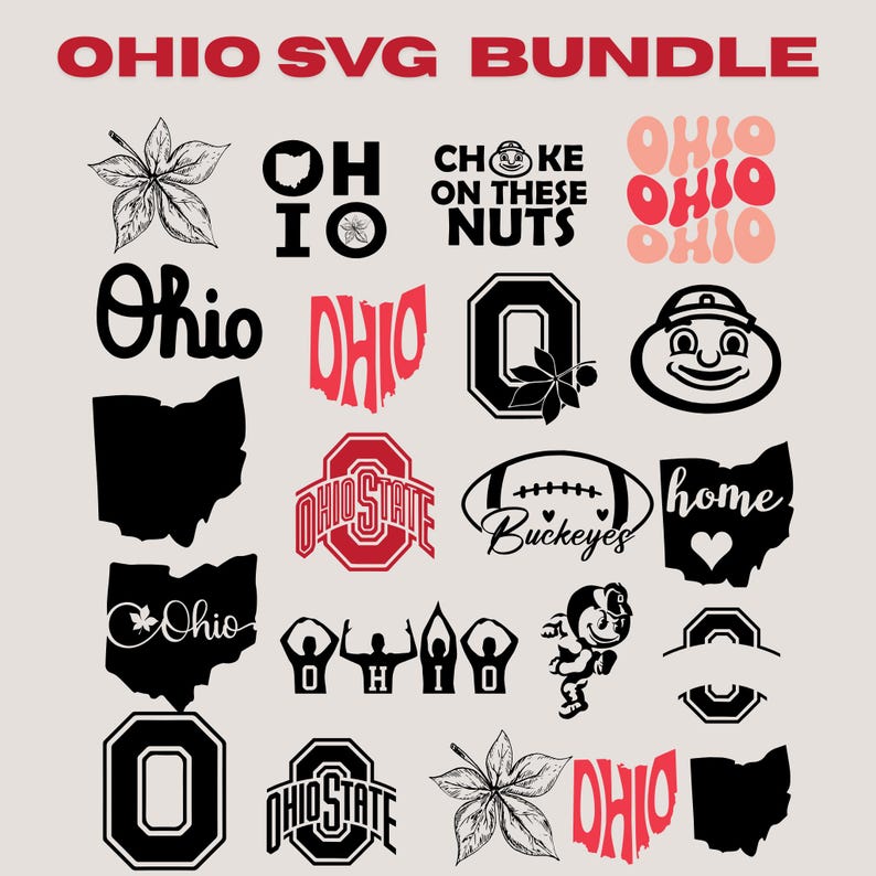 Ohio State SVG PNG | Vector Outline Cut Print Dye Sublimation CNC Files ...