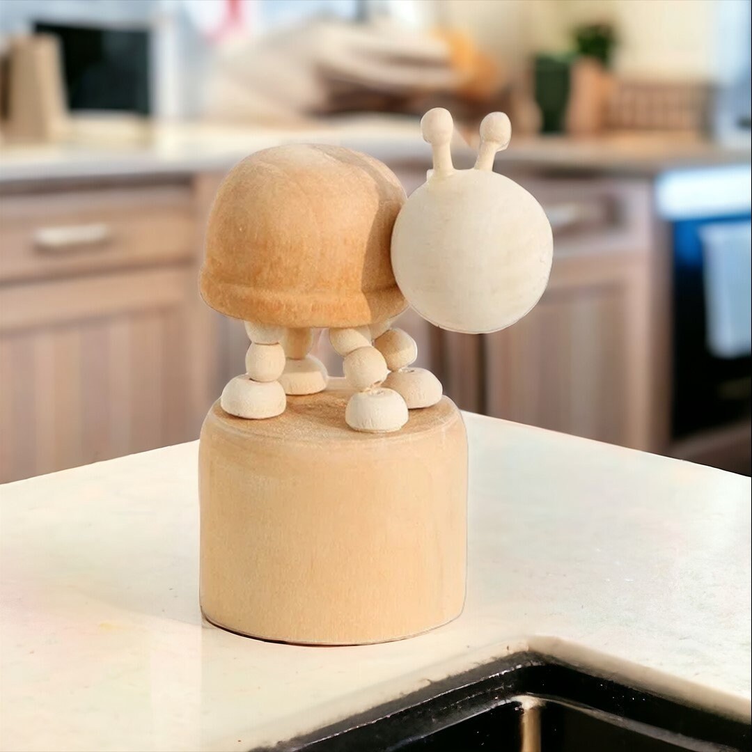 Cartoon Wooden Artwork Movable Puppet Desktop Figurine Ornaments Clown ...