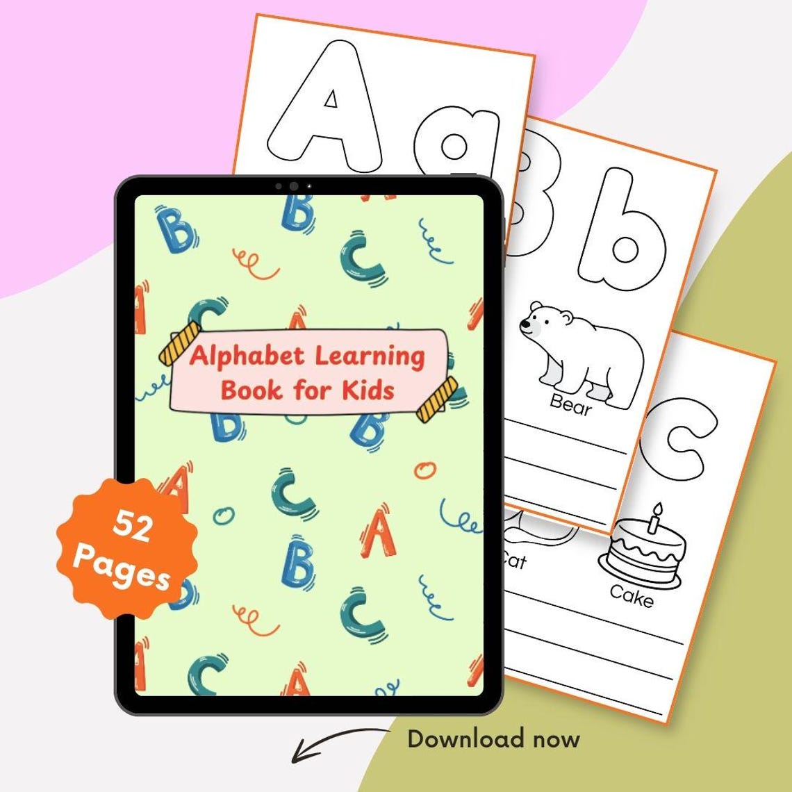 Libro de trazos del alfabeto para niños / Hojas de trabajo imprimibles ...