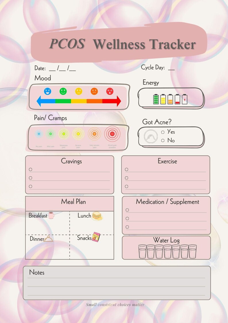 PCOS Wellness Tracker - Etsy