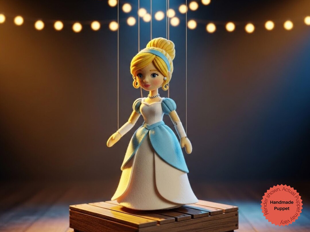 Felt Puppet Princess Cinderella | Handcrafted Stage Character ...