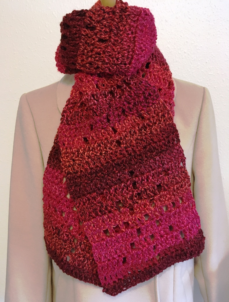 Snowflake Scarf Easy Crochet Pattern Digital PDF - Etsy