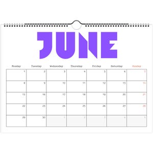 Mid-year Wall Calendar July 2025 to June 2026 Student Planner School ...