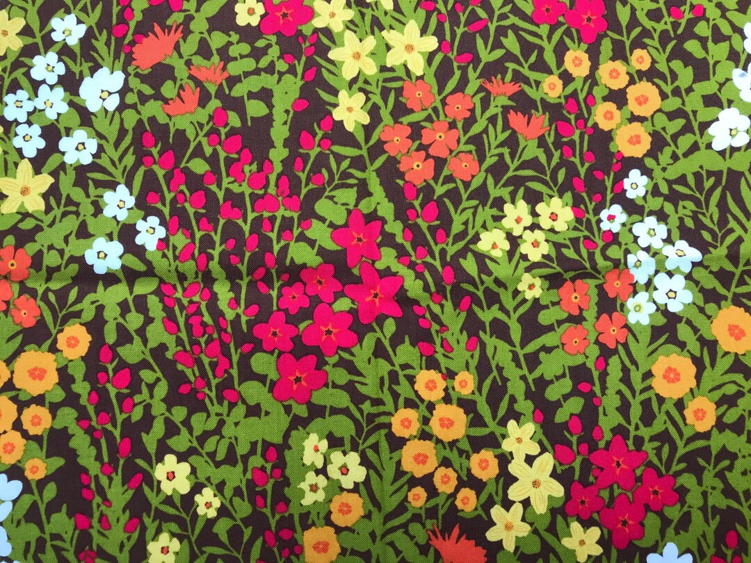Wild Flowers Cotton Fabric Fat Quarter by Michael Miller for - Etsy
