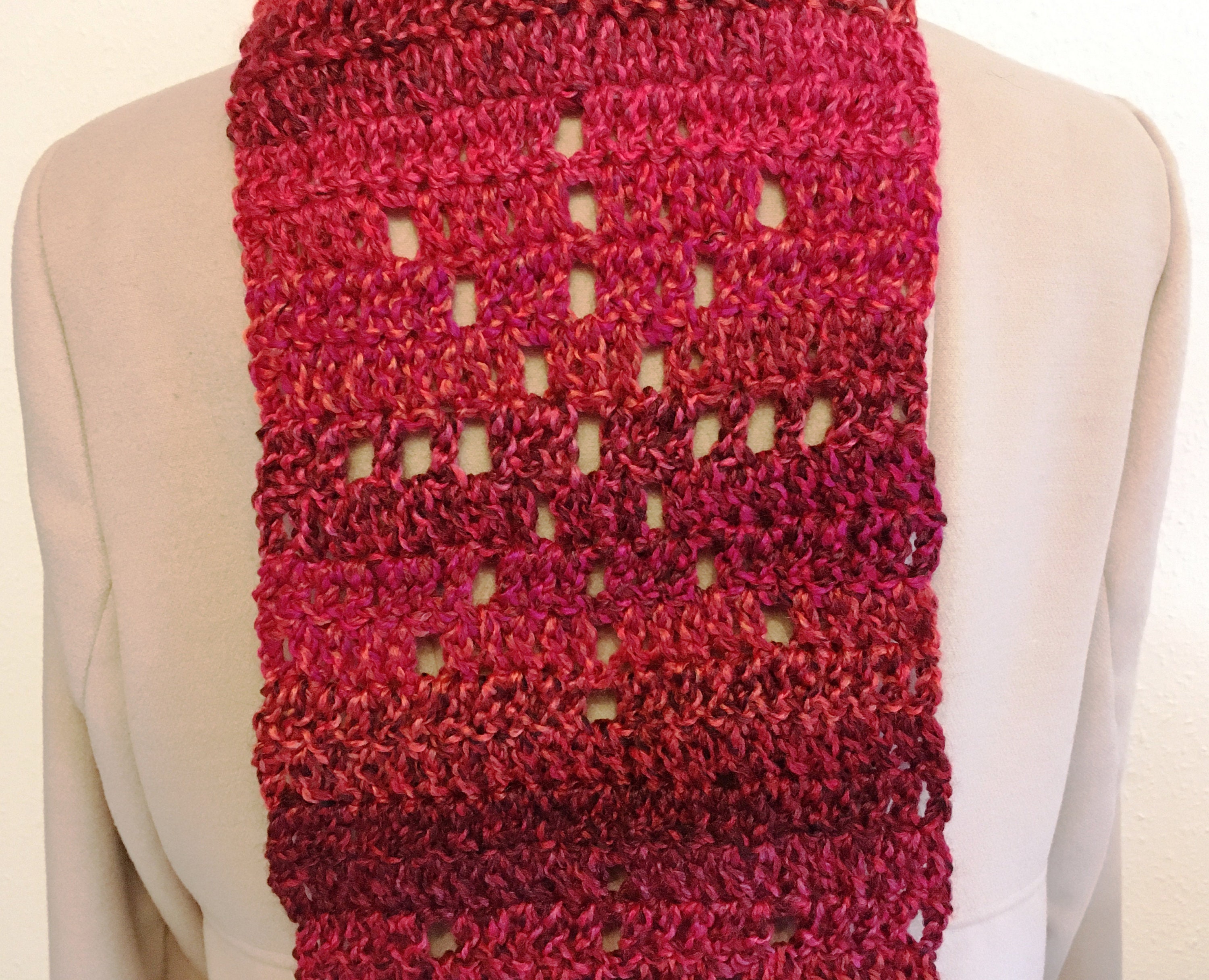 Snowflake Scarf Easy Crochet Pattern Digital PDF - Etsy