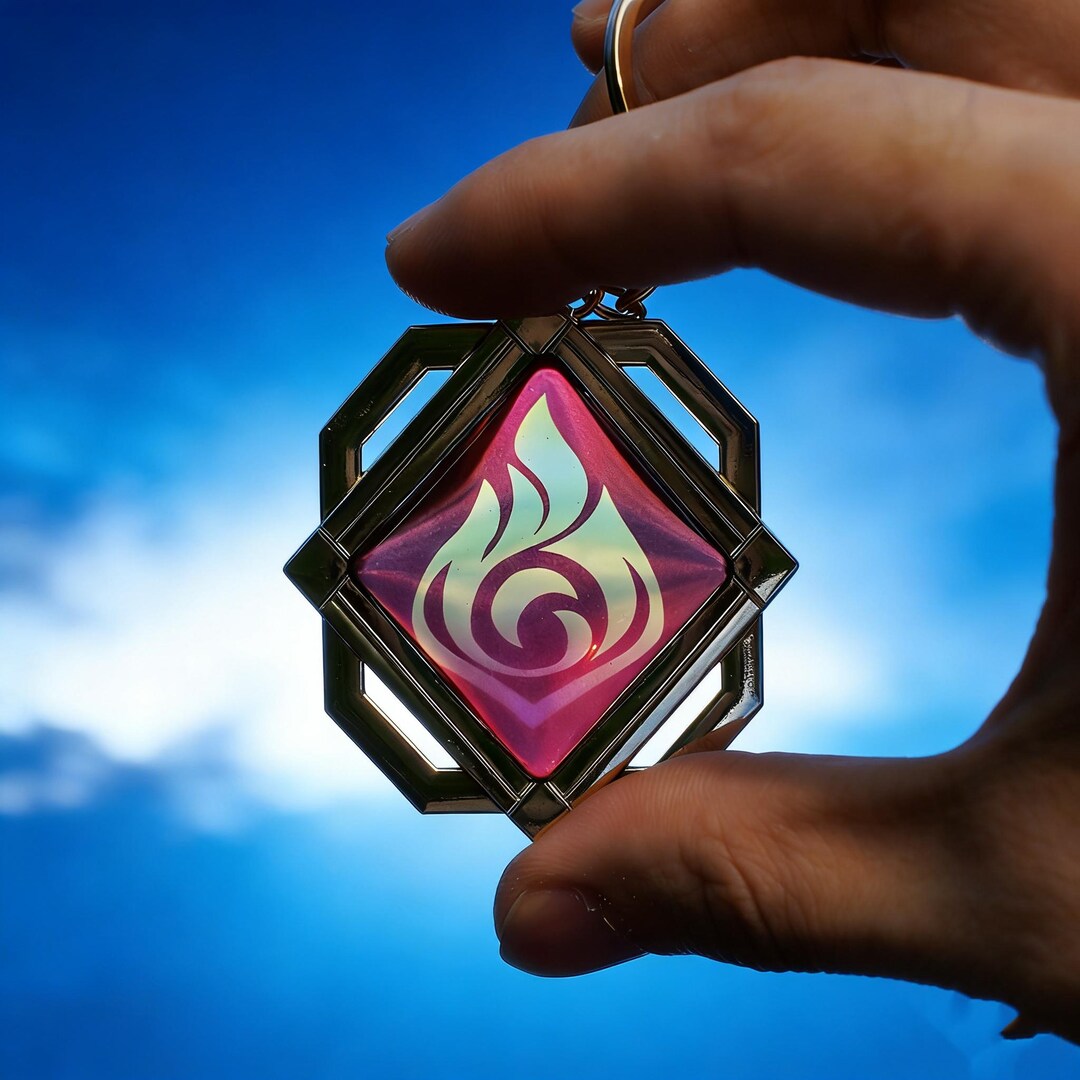 Genshin Impact Fontaine Vision Charm, Glass Metal Pendant, Furina Hydro ...