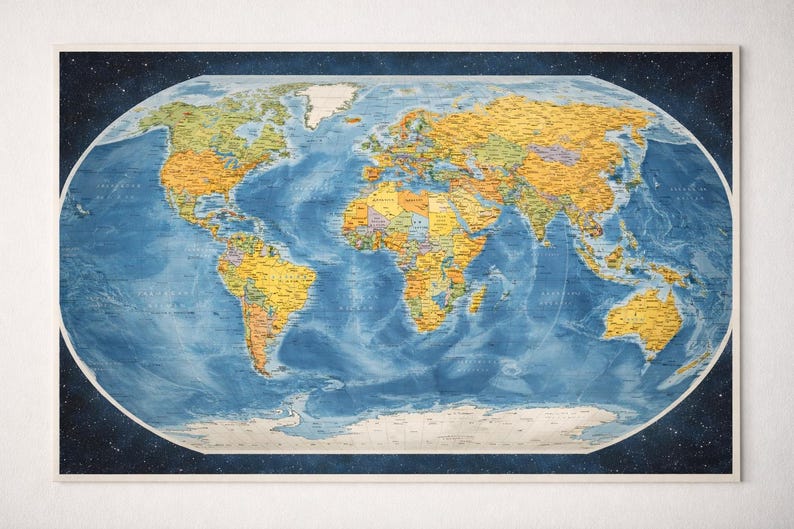 Global Word Map - Etsy