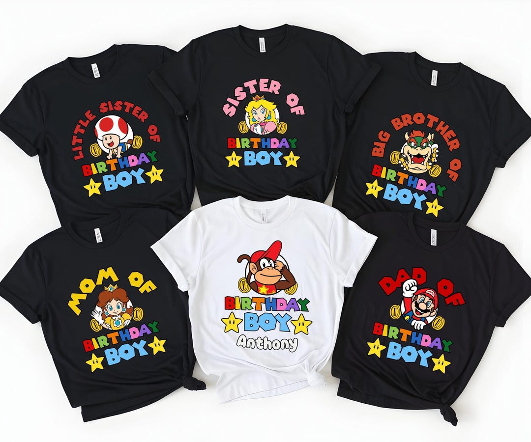 Custom Video Game Birthday Boy Party Shirt | Family Matching Gamer ...