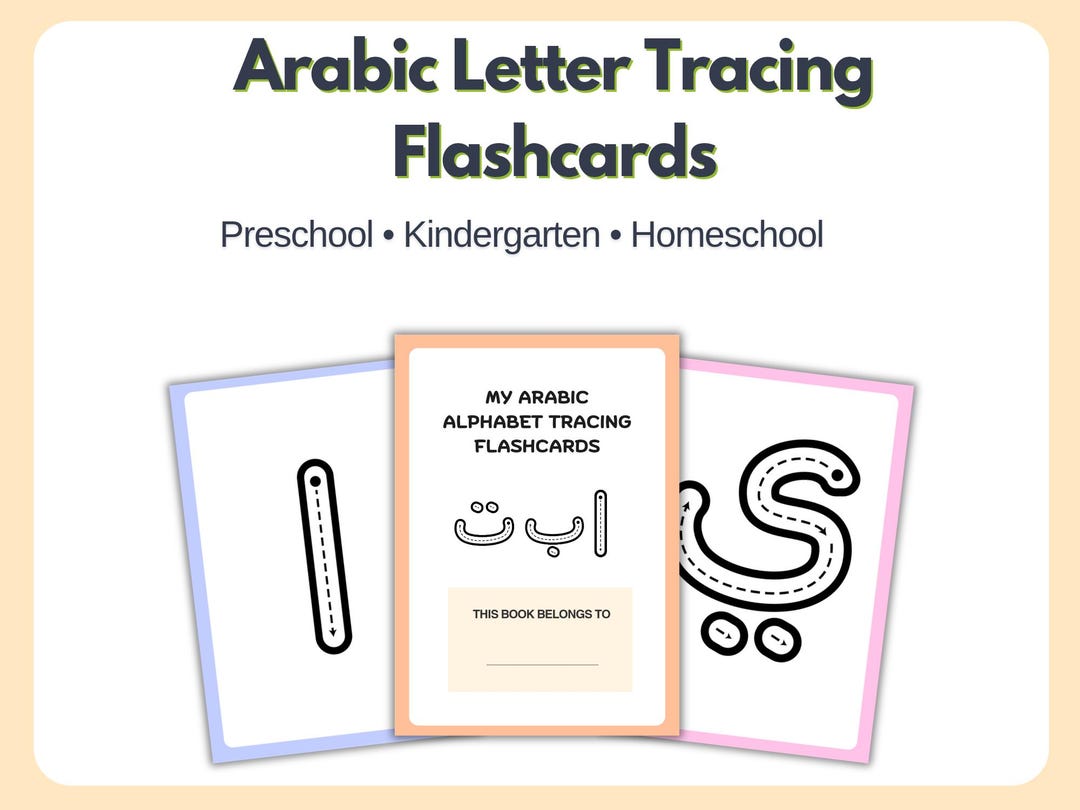 Arabic Alphabet Tracing Flashcards | Hijaiyah Handwriting Practice (PDF ...