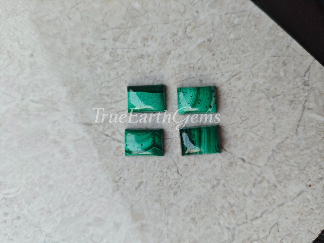 Natural Malachite Rectangle Loose Calibrated Cabochons (4x6mm to ...