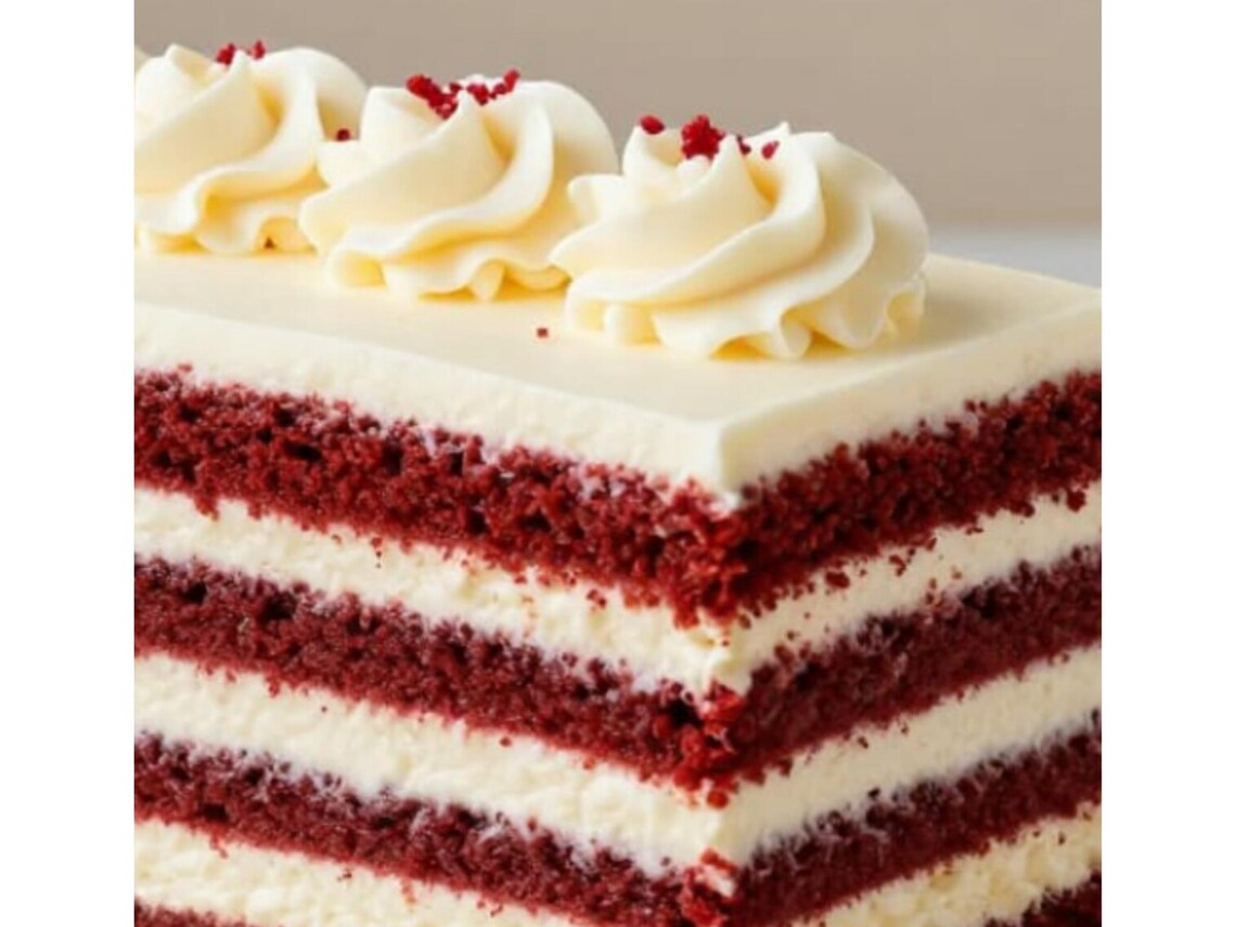 Professional Rectangular Red Velvet Cake Recipe PDF – 4 Layer Cake With ...