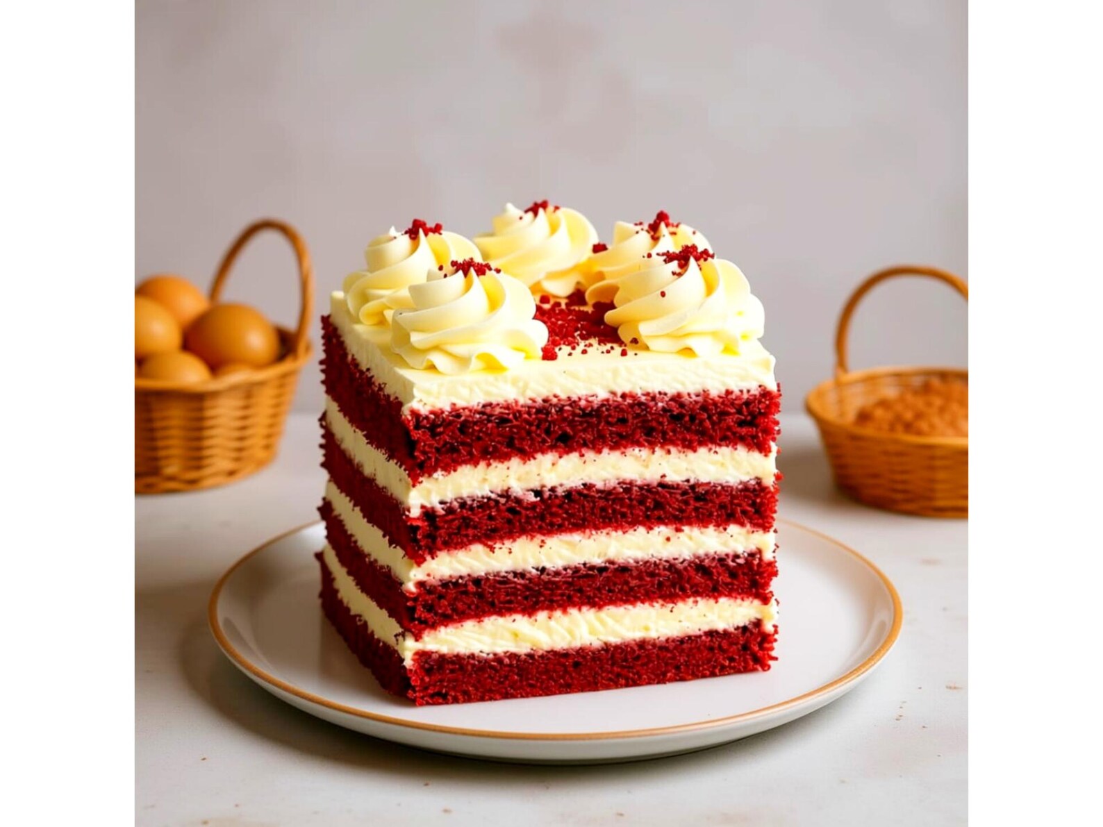 Professional Rectangular Red Velvet Cake Recipe PDF – 4 Layer Cake With ...