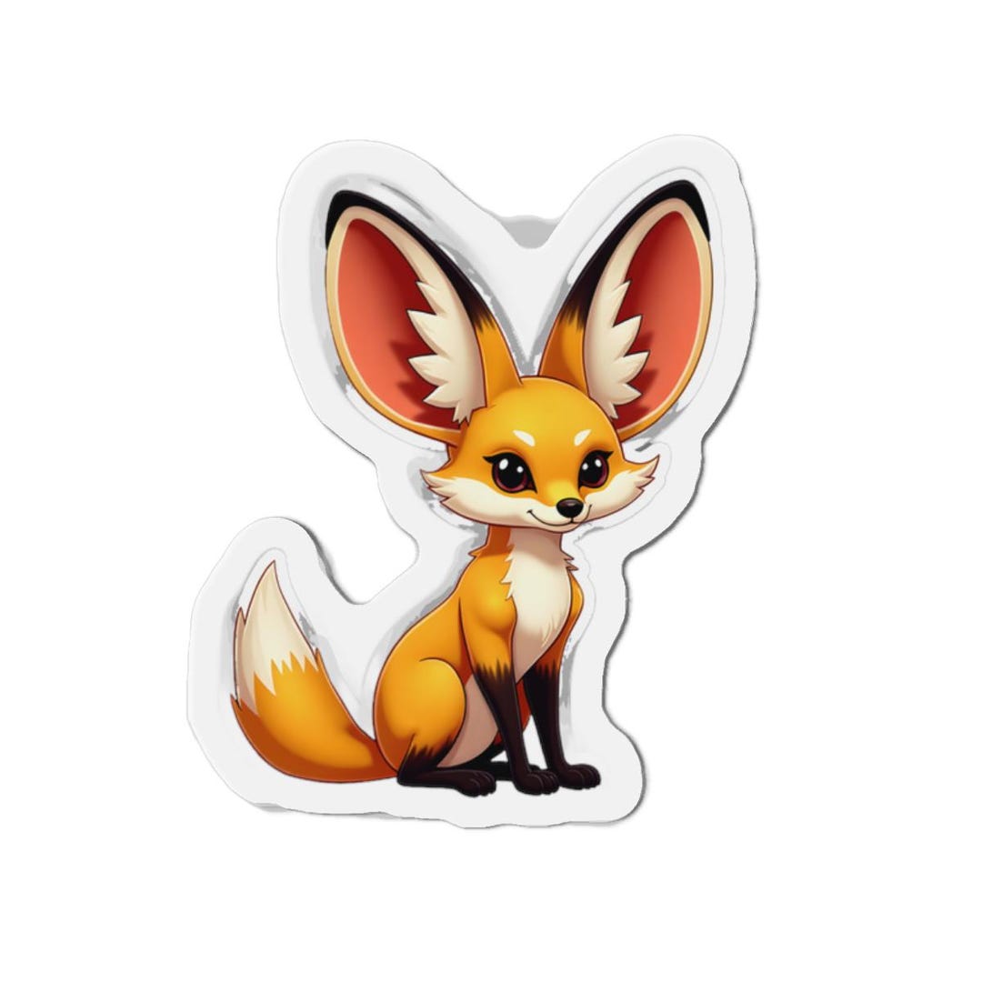 Cute Fennec Fox Fridge Magnet, Anime Cartoon Kitchen Magnet, Kawaii ...