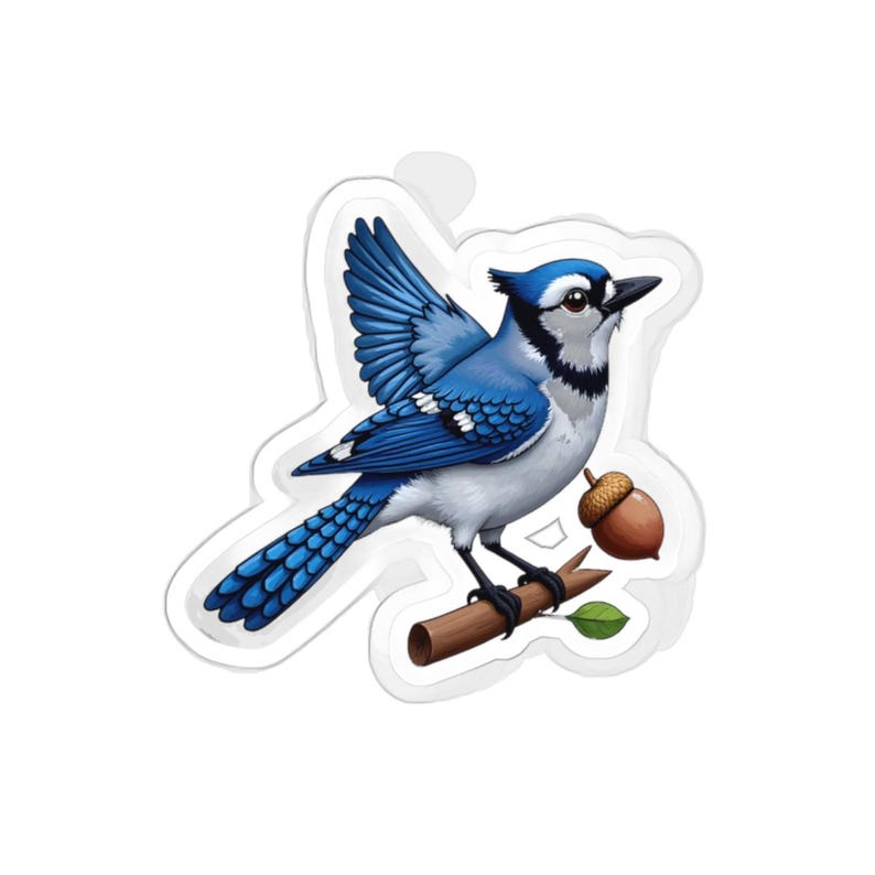 Blue Jay Sticker, Vinyl Decal Laptop Sticker, Bird Waterproof Decal ...