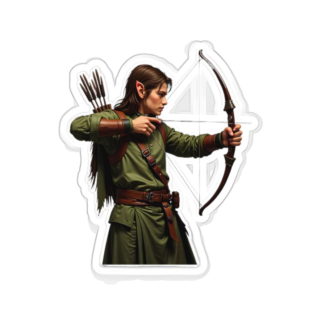 Female Archer Sticker, Fantasy Warrior Vinyl Decal, Laptop Sticker ...