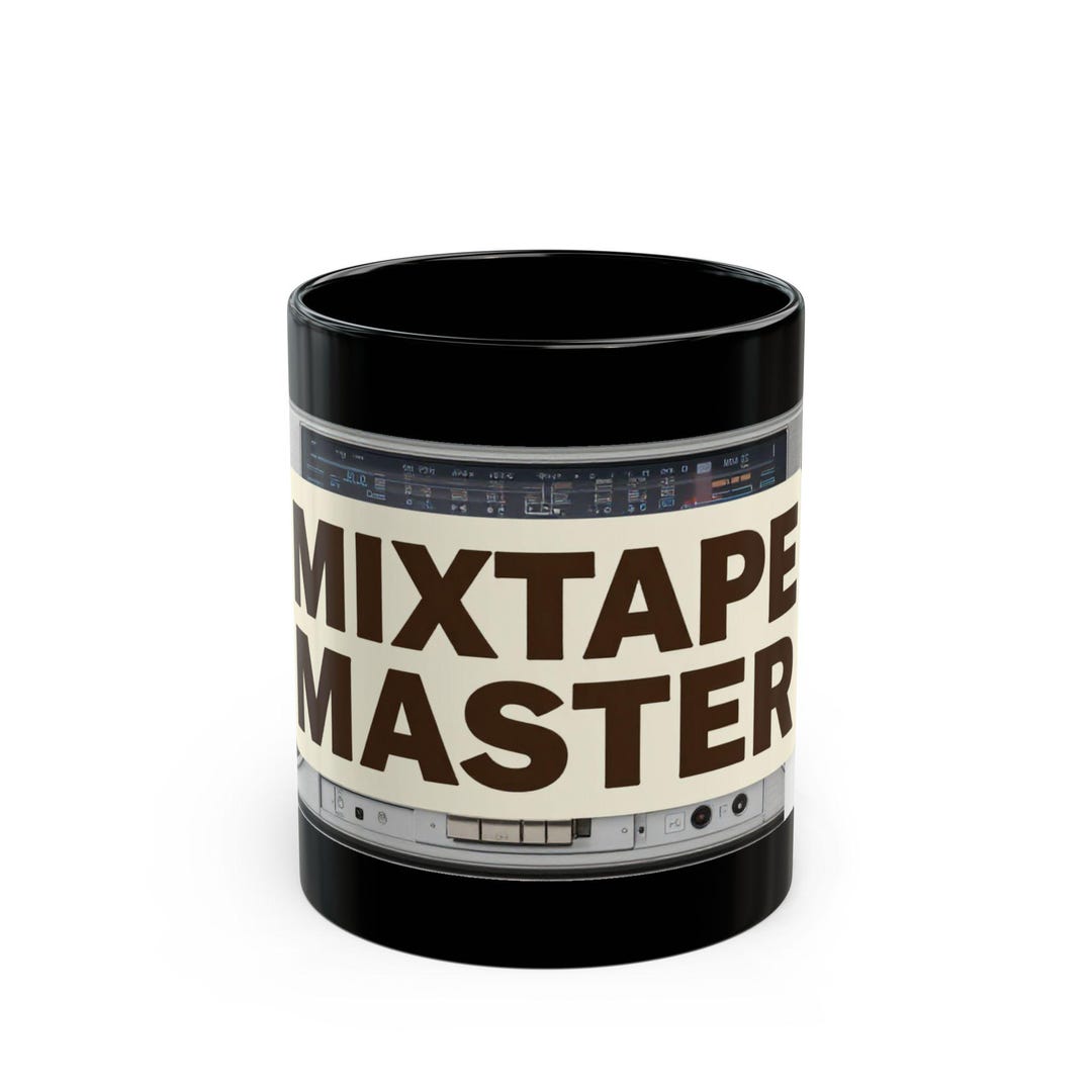 Vintage Boombox Coffee Mug, Retro 80s Music Gift Mug, Nostalgic Black ...