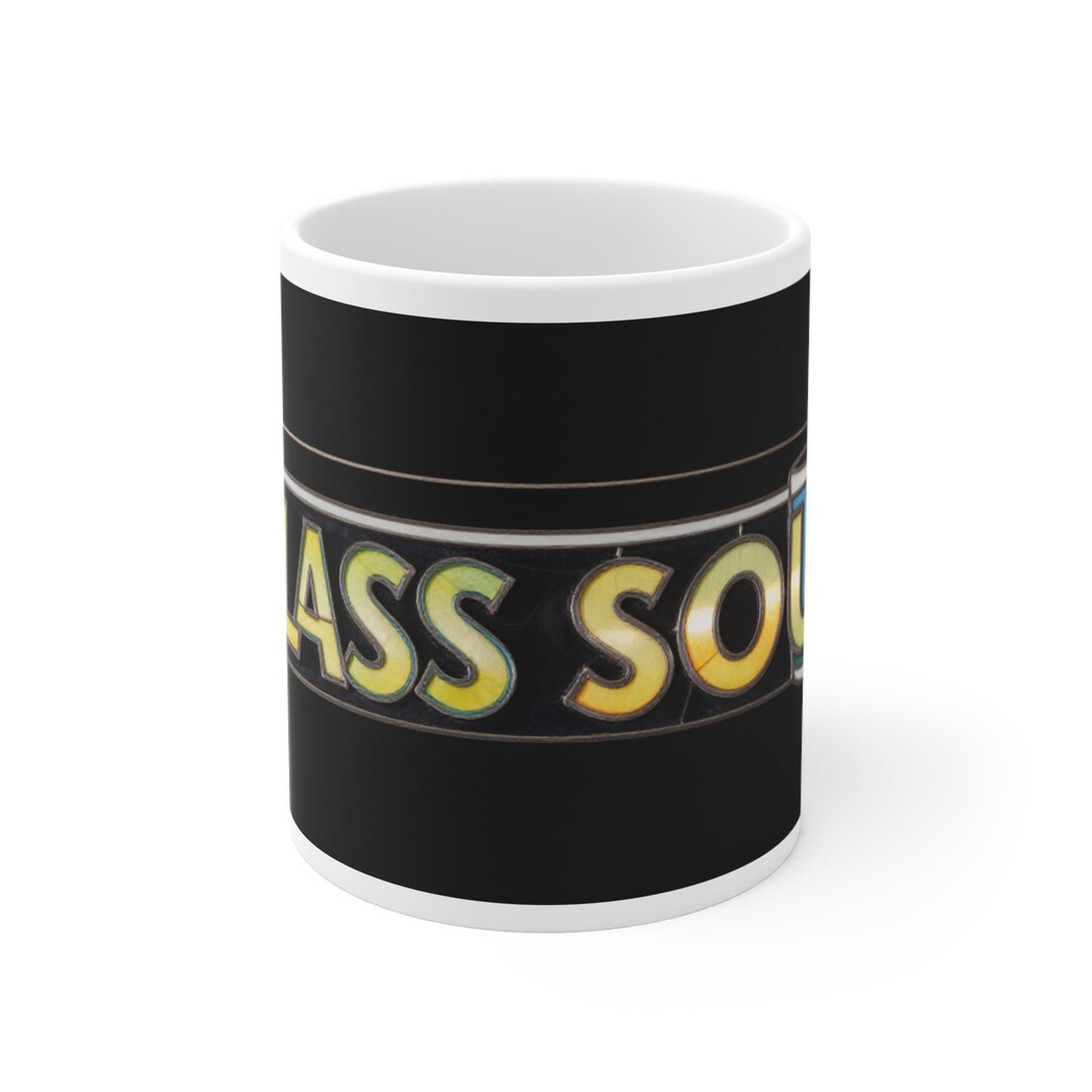 Coffee Mug 3D Logo Design, Soul Music Themed Ceramic Mug, Yellow Blue ...