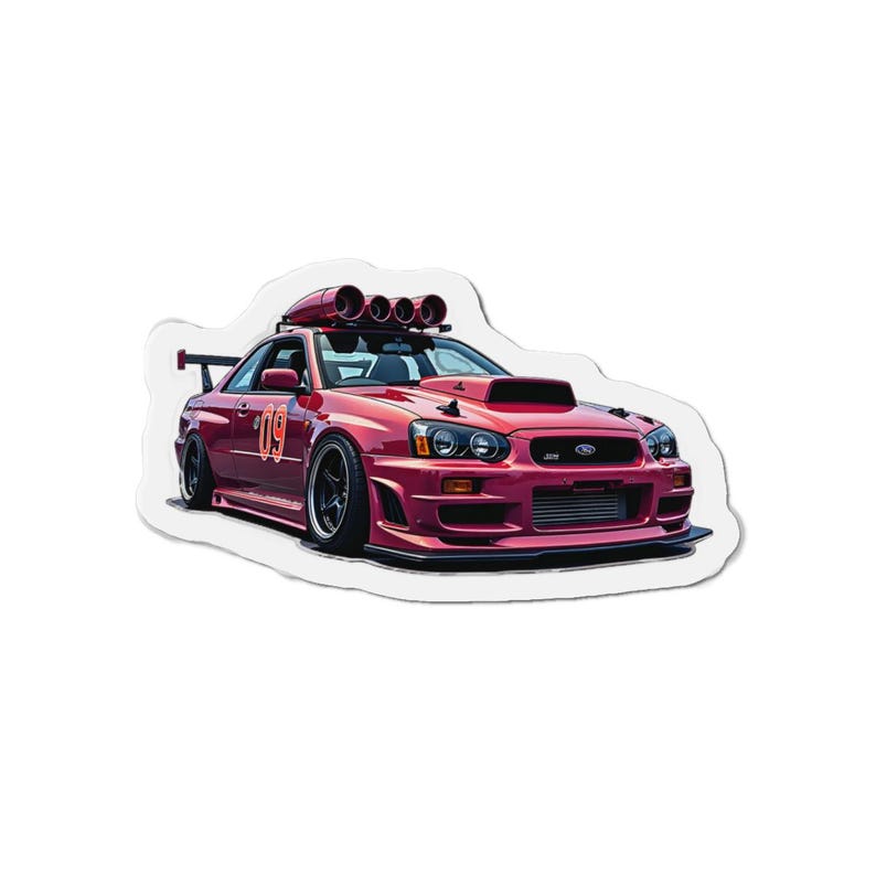Funny Car Fridge Magnet, JDM Drift Car Kitchen Magnet, Modified Tuner ...