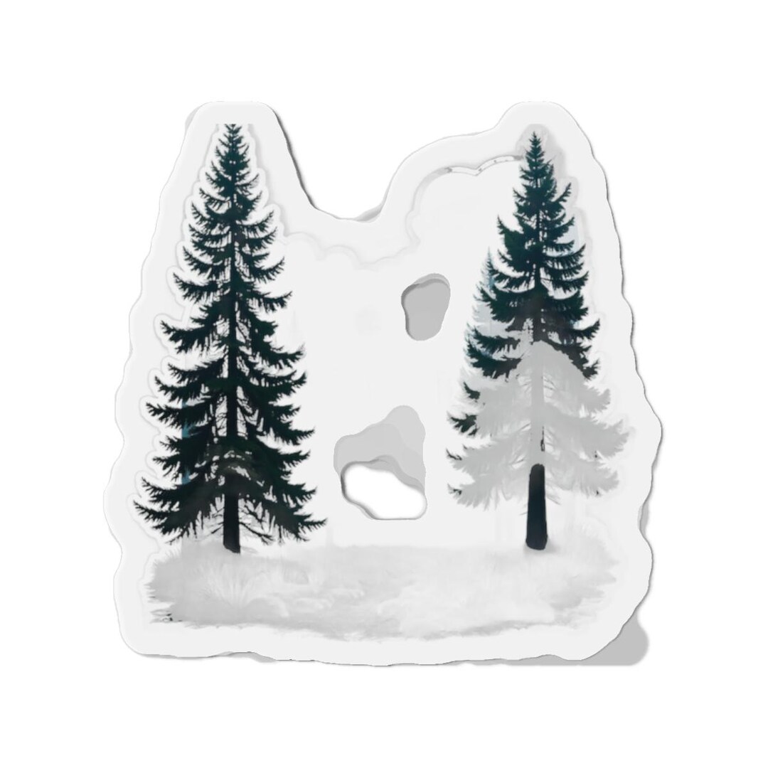 Forest Landscape Fridge Magnet, Nature Kitchen Magnet, Wilderness ...
