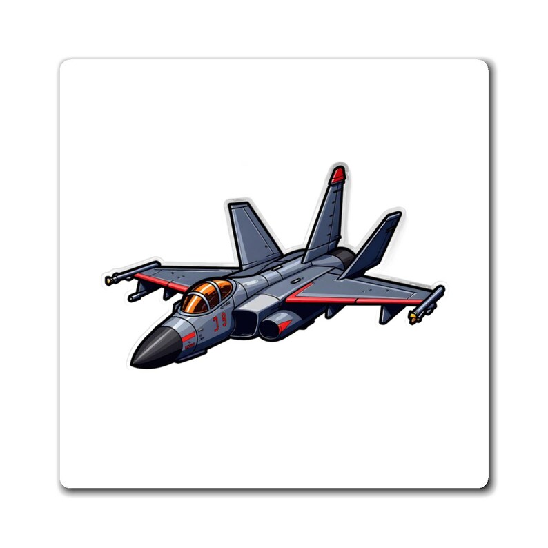 Fighter Jet Fridge Magnet, Cartoon Aircraft Kitchen Magnet, Aviation ...
