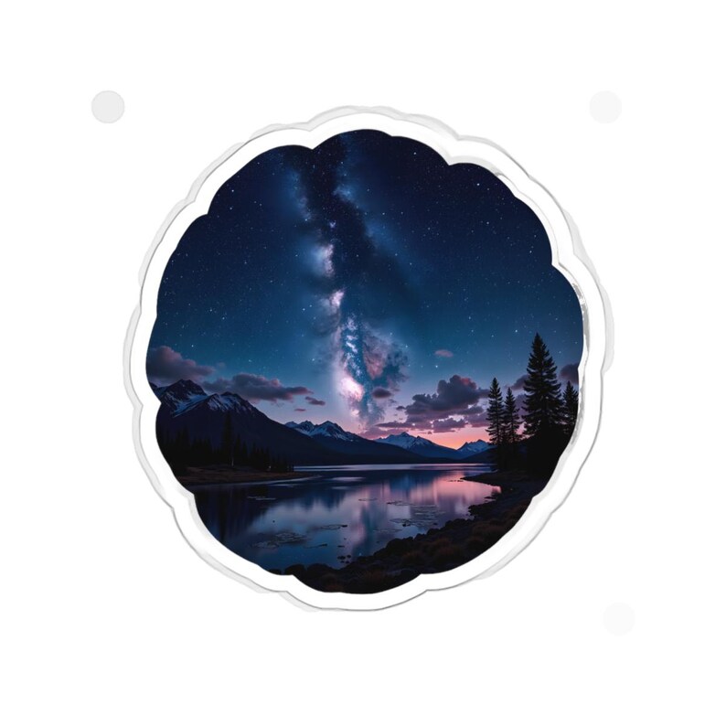 Milky Way Sticker, Night Sky Laptop Decal, Astronomy Vinyl Sticker ...