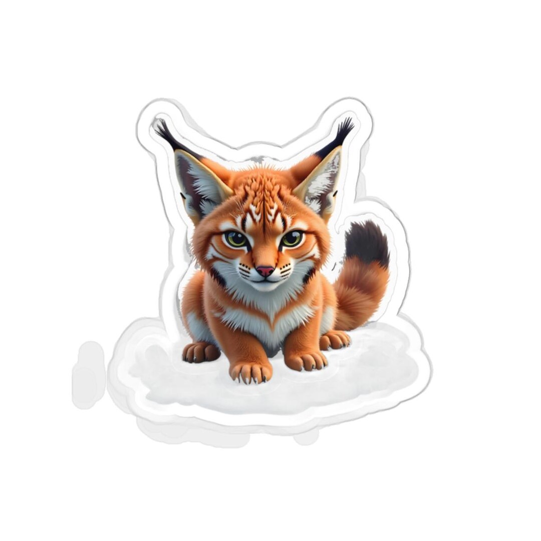 Cute Lynx Sticker, Waterproof Vinyl Decal, Laptop Sticker, Animal Die ...