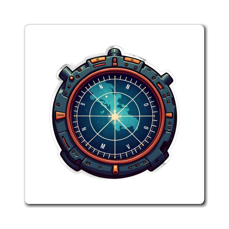 Compass Earth Fridge Magnet, Steampunk Kitchen Magnet, Adventure ...