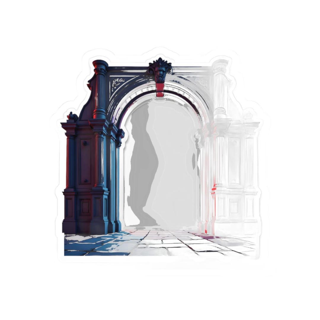 Gothic Archway Sticker, Medieval Portal Laptop Decal, Dark Fantasy ...