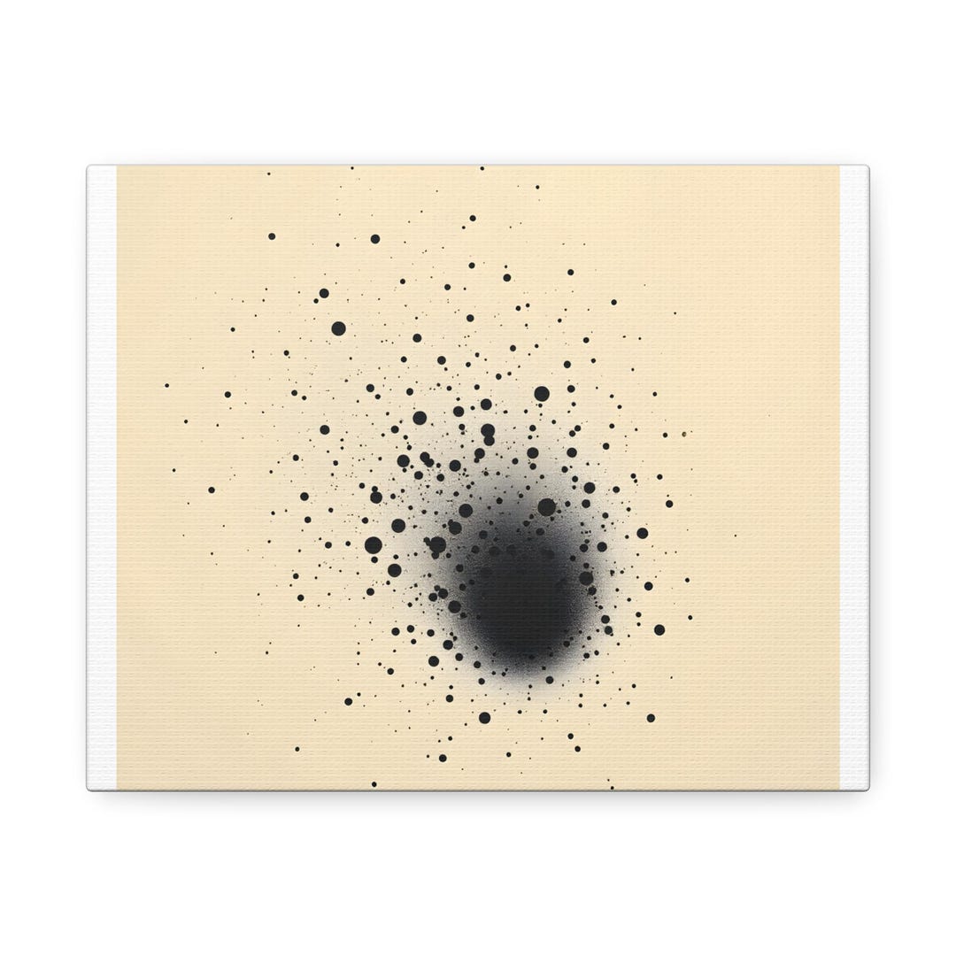 Abstract Explosion Wall Art Canvas Print, Minimalist Black Cream Modern ...
