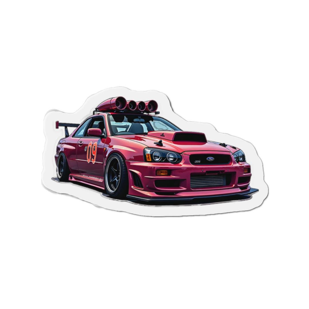 Funny Car Fridge Magnet, JDM Drift Car Kitchen Magnet, Modified Tuner ...