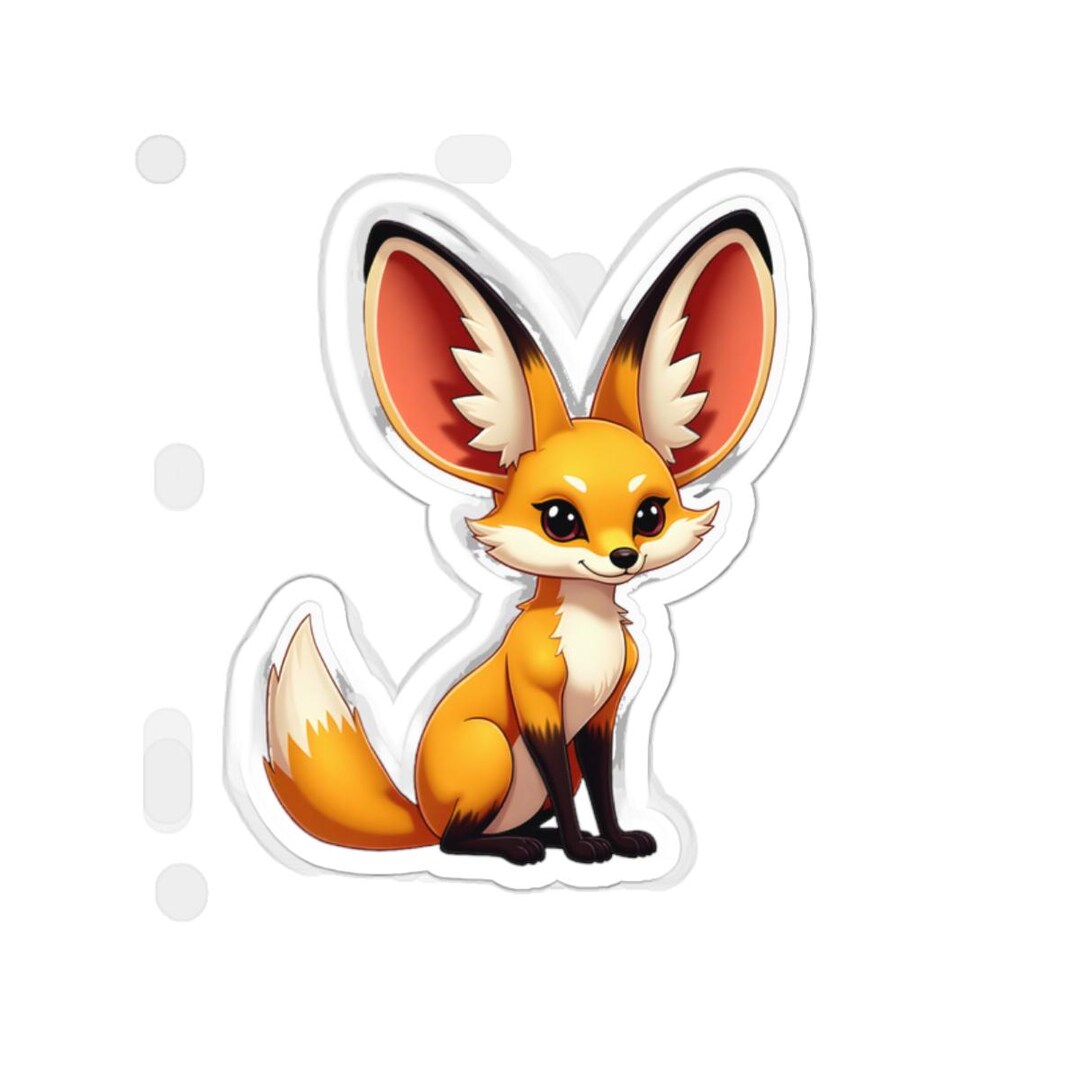 Fennec Fox Sticker, Cute Anime Laptop Decal, Kawaii Die Cut Vinyl ...