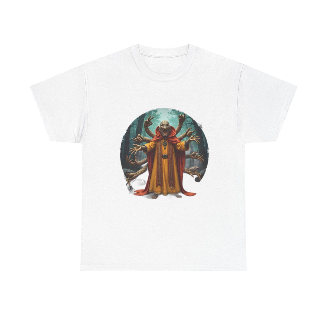 Multi Armed Monk T-shirt - Dark Fantasy Mystical Warrior Digital Art ...