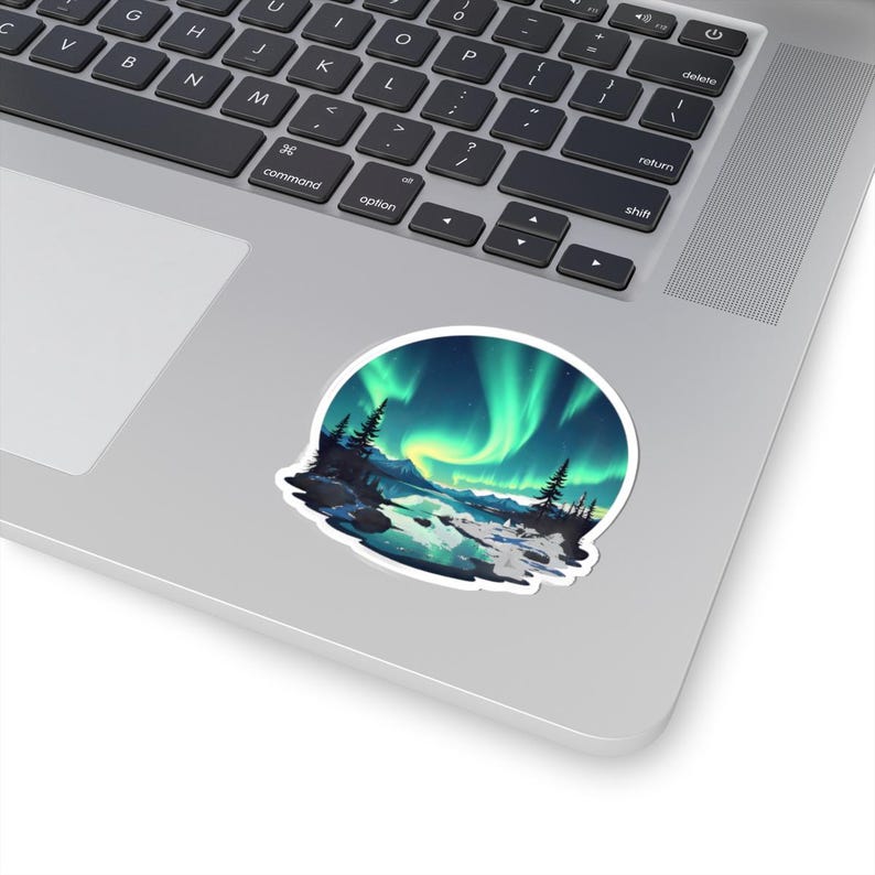 Northern Lights Sticker, Aurora Borealis Vinyl Decal, Laptop Sticker ...