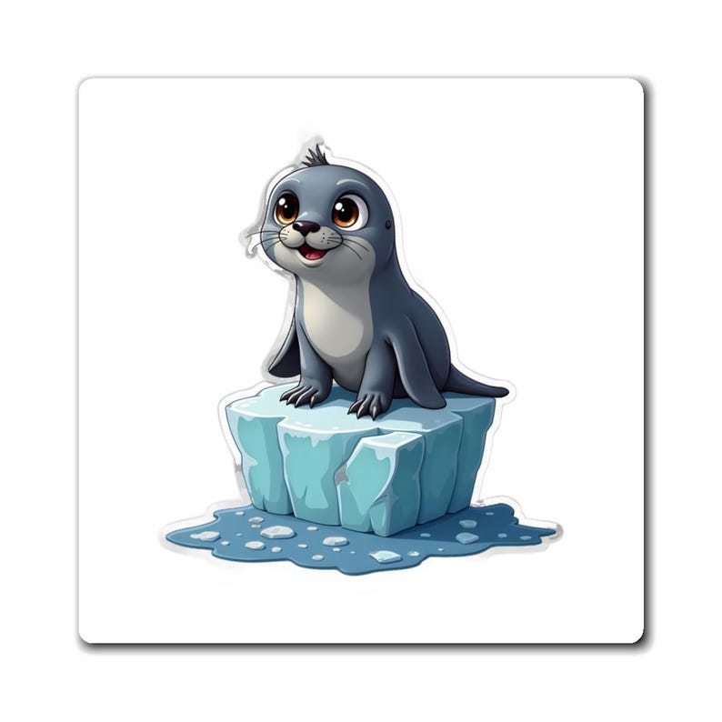Cute Seal Fridge Magnet, Baby Seal Kitchen Magnet, Arctic Animal ...