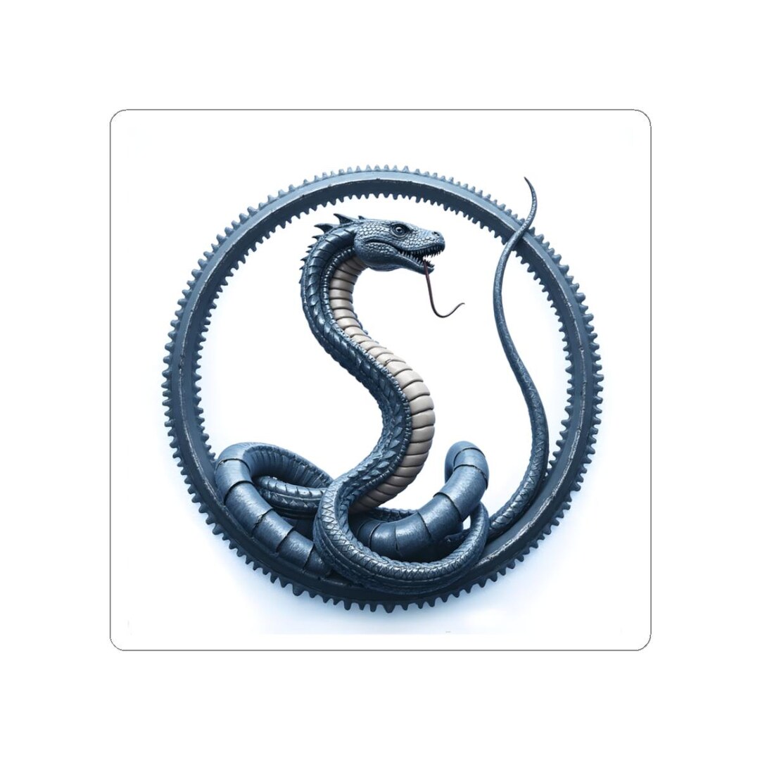 Mechanical Snake Sticker, Steampunk Serpent Decal, Industrial Gothic ...