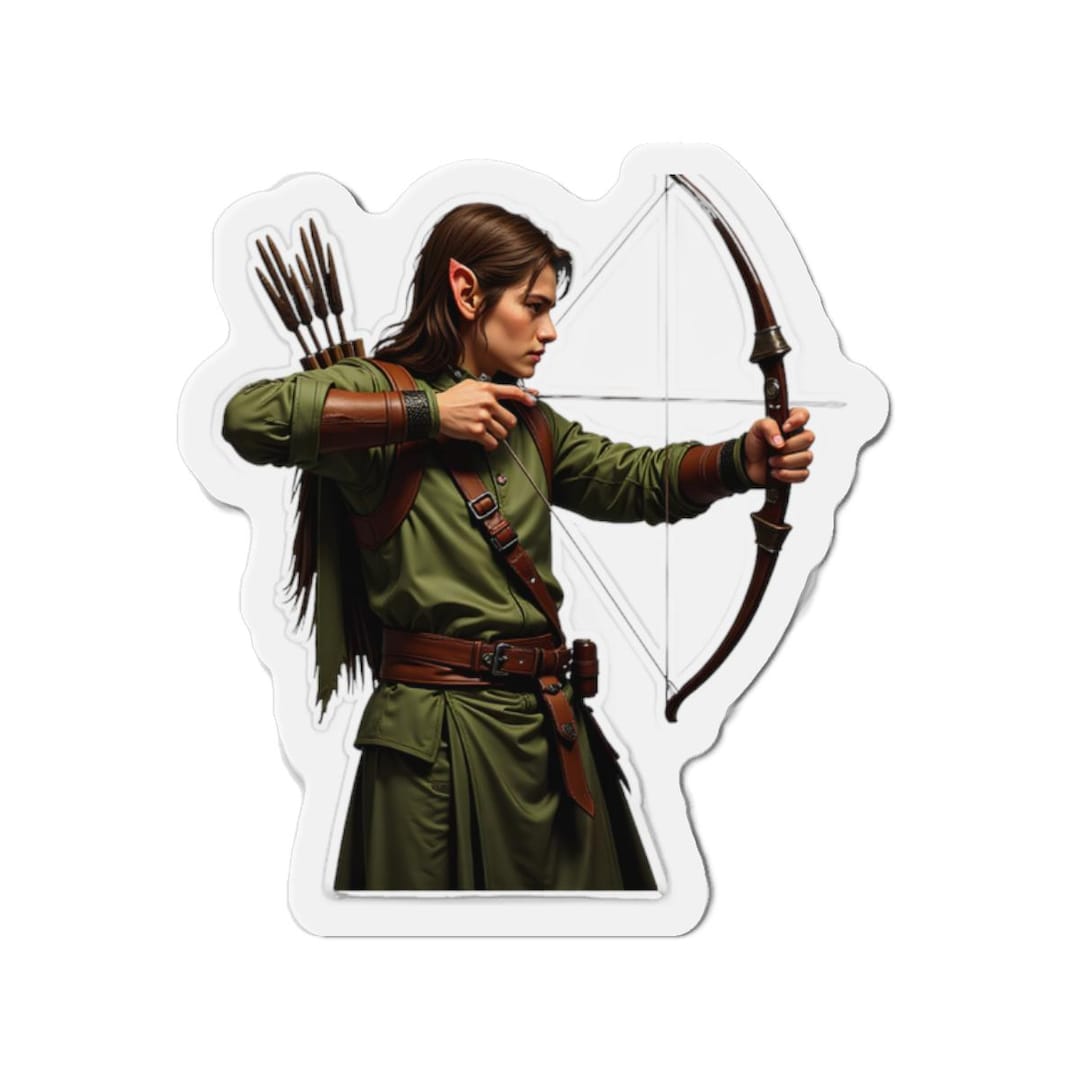 Fantasy Archer Fridge Magnet, Female Warrior Kitchen Magnet, Medieval ...