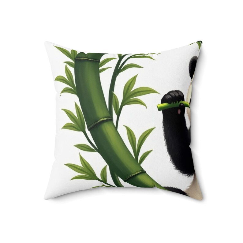 Panda Bear Bamboo Throw Pillow | Cute Nature Home Decor | Pillow 18x18 ...